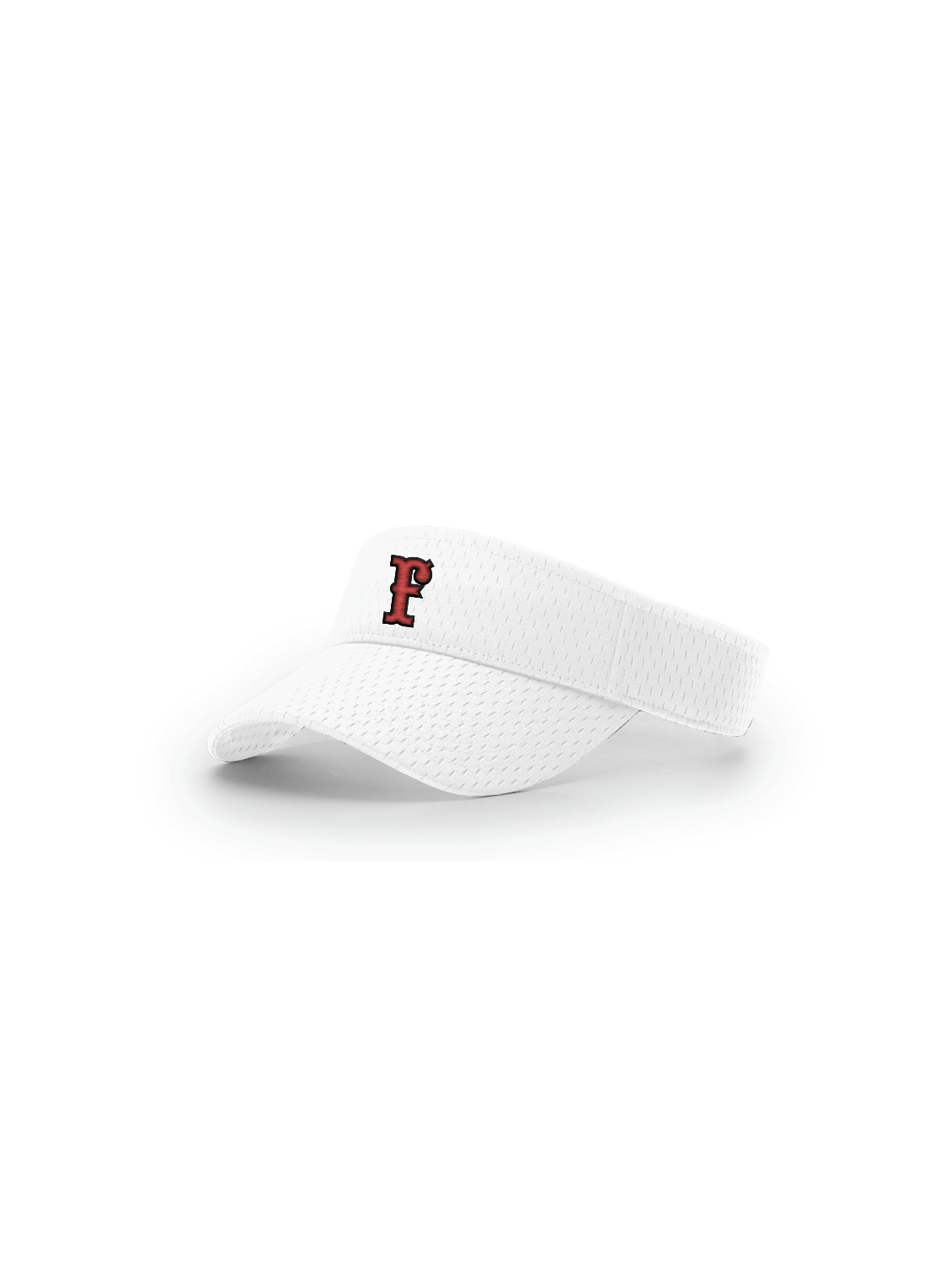 Mesh Visor White/Red - Firecracker Softball Gear
