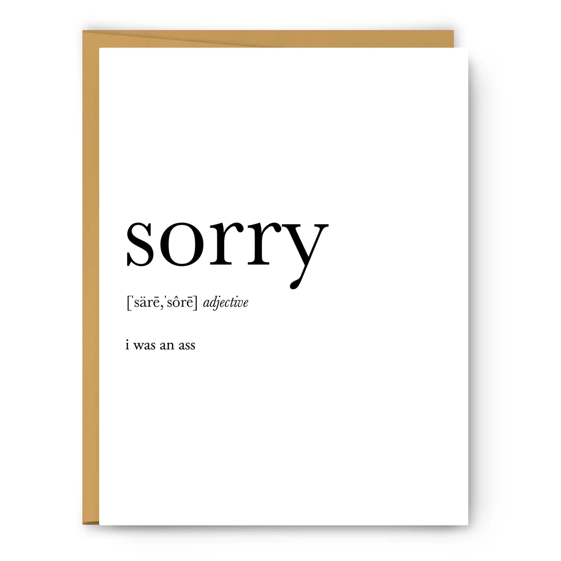 LeBLANC finds Sympathy Card- Sorry Definition - LeBLANC boutique