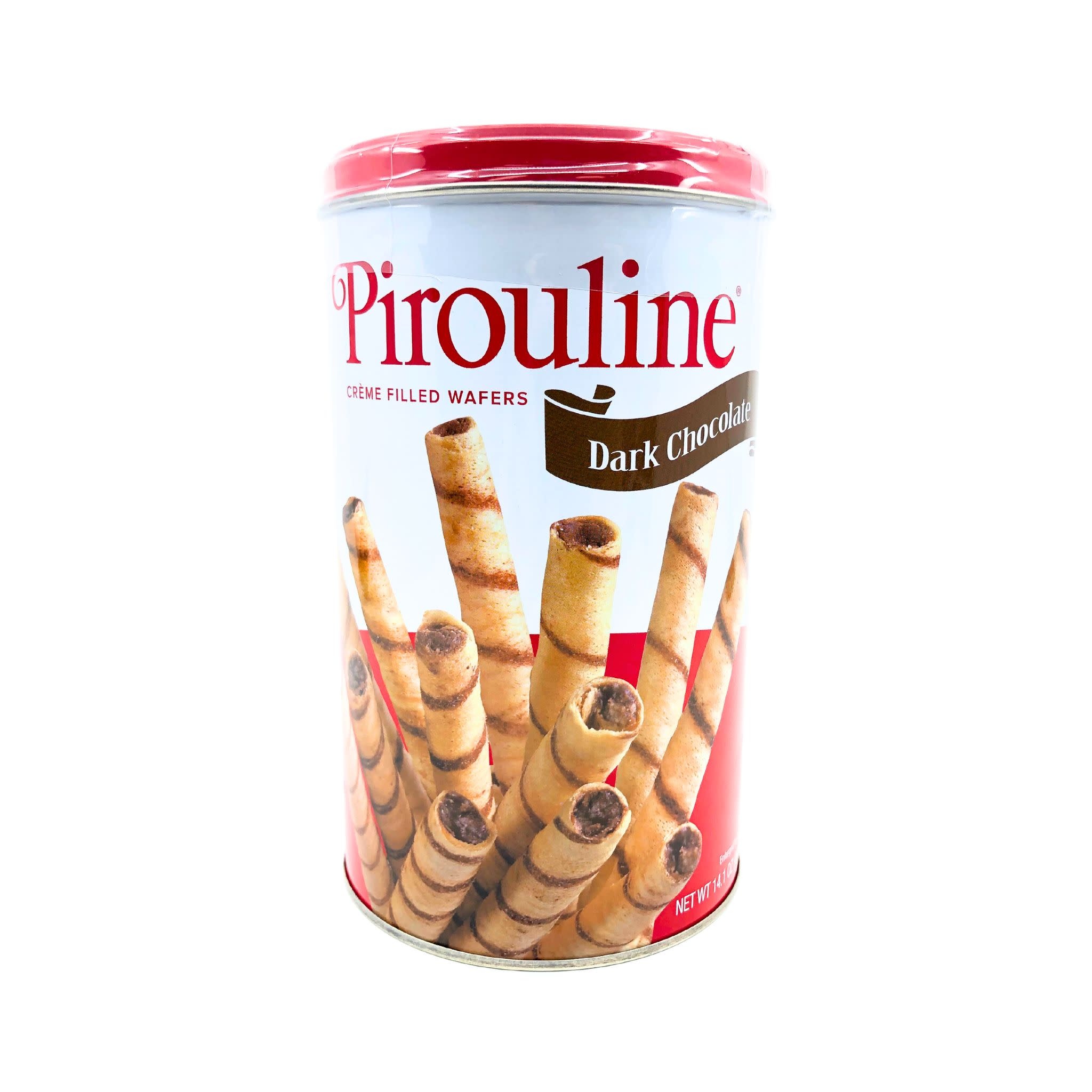 De Beukelaar Debeukelaar Pirouline Dark Choc Wafer Rolls 14 oz tin ...