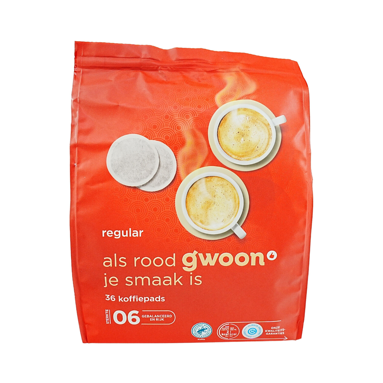 Gwoon REGULAR Roast Coffee pads 36 ct - Peters Gourmet Market
