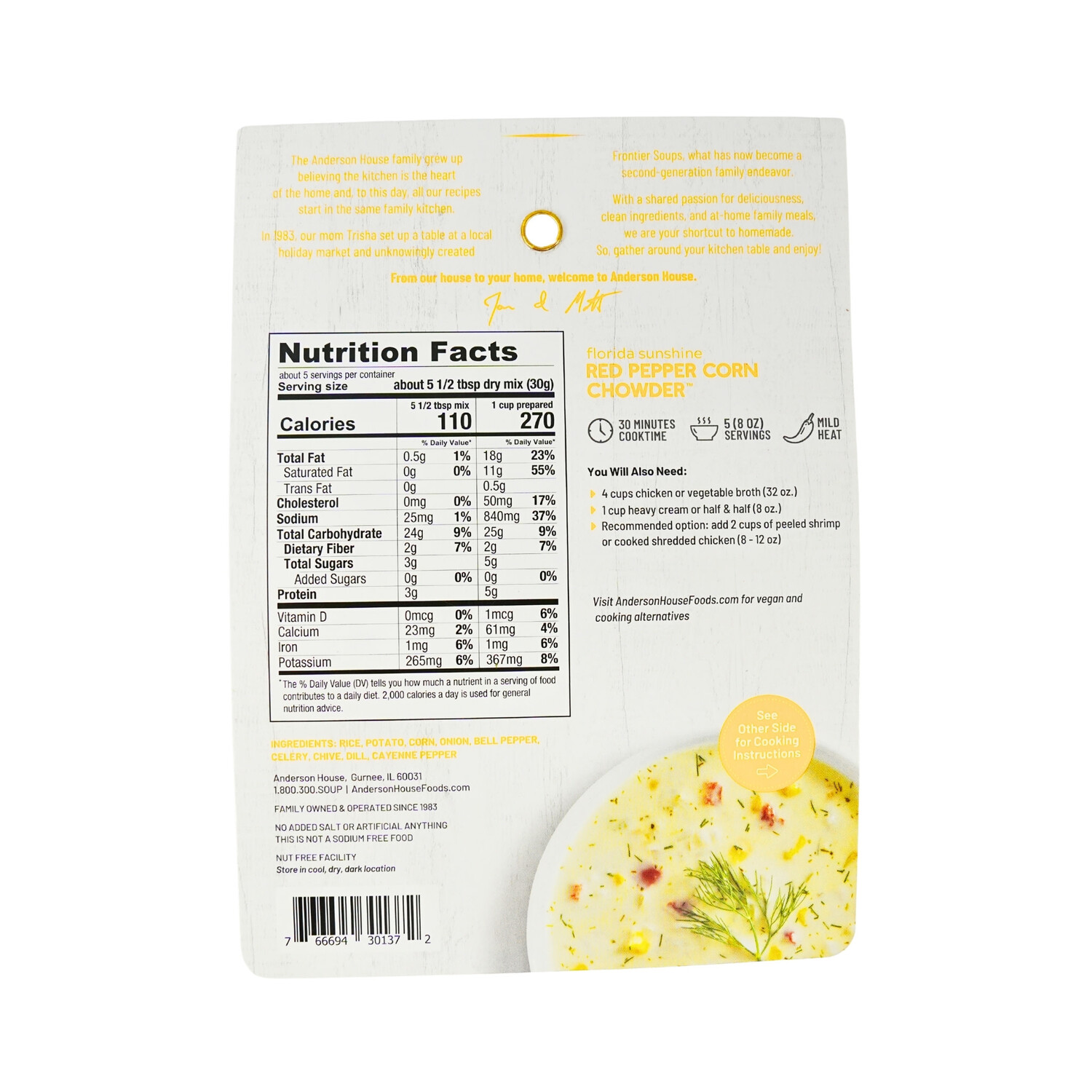 Frontier Soups Florida Sunshine Red Pepper Corn Chowder Mix - Peters ...