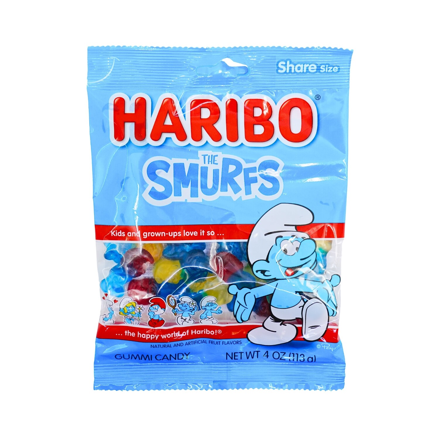 Haribo Smurf Gummi Candy 5oz Bag 12/cs - Peters Gourmet Market