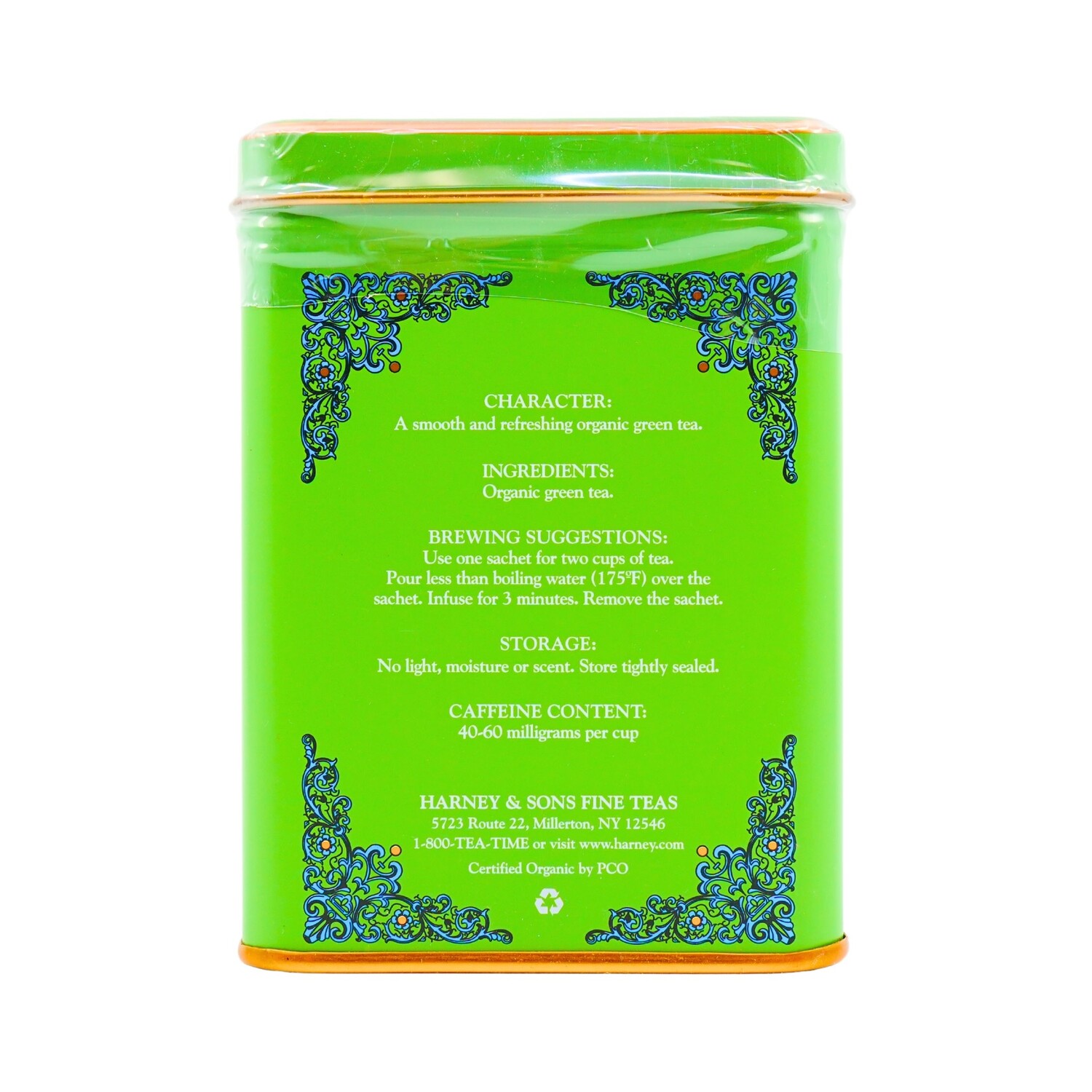 Harney & Sons Organic Plain Green Tea 20 Ct Tin - Peters Gourmet Market