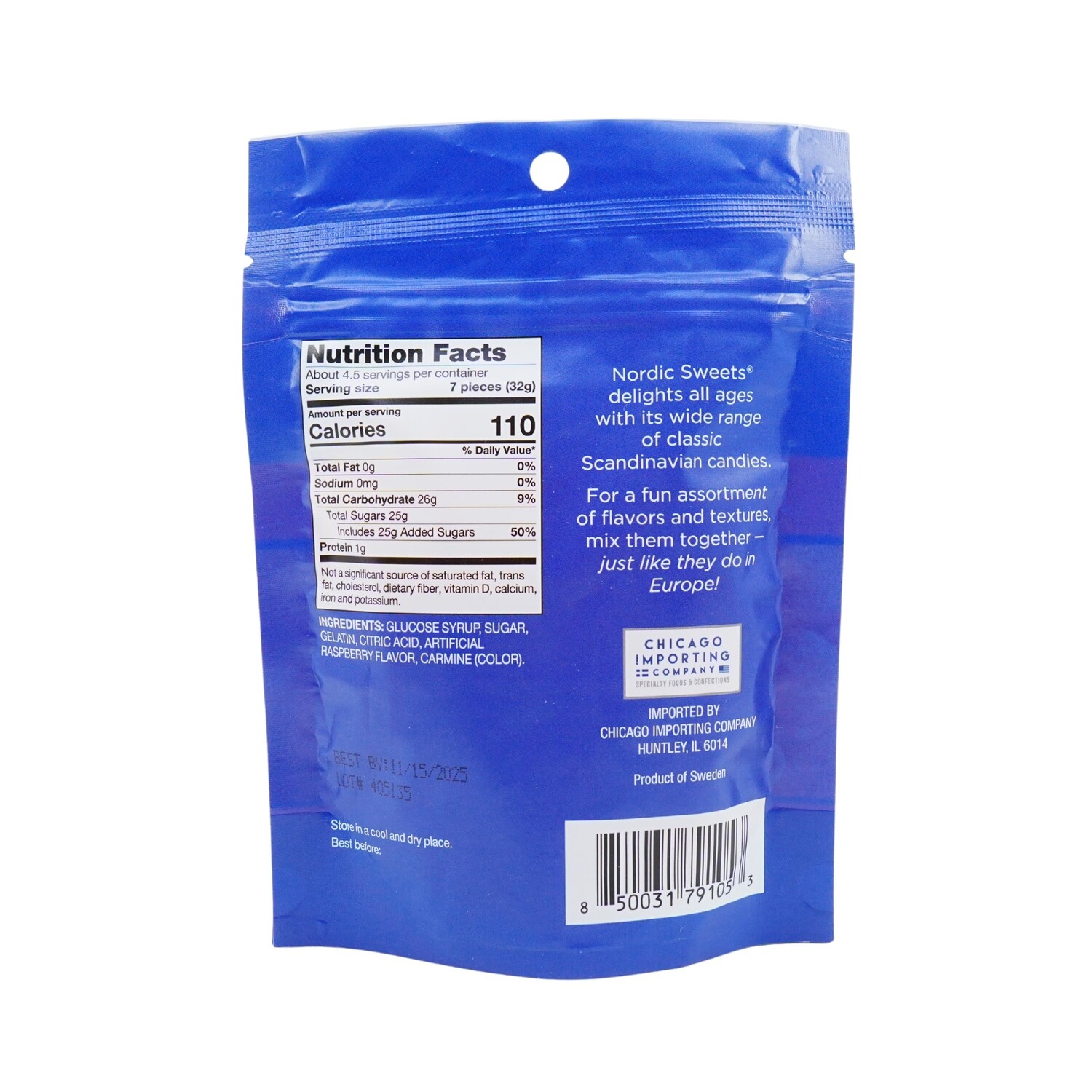 Nordic Sweets Raspberries Pouch 5 oz - Peters Gourmet Market