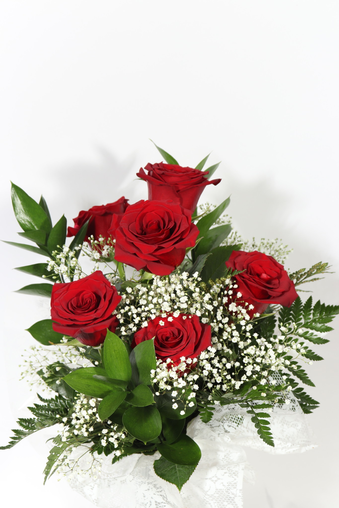 Bouquet de 6 roses et son vase AR-04 - Signé Garneau