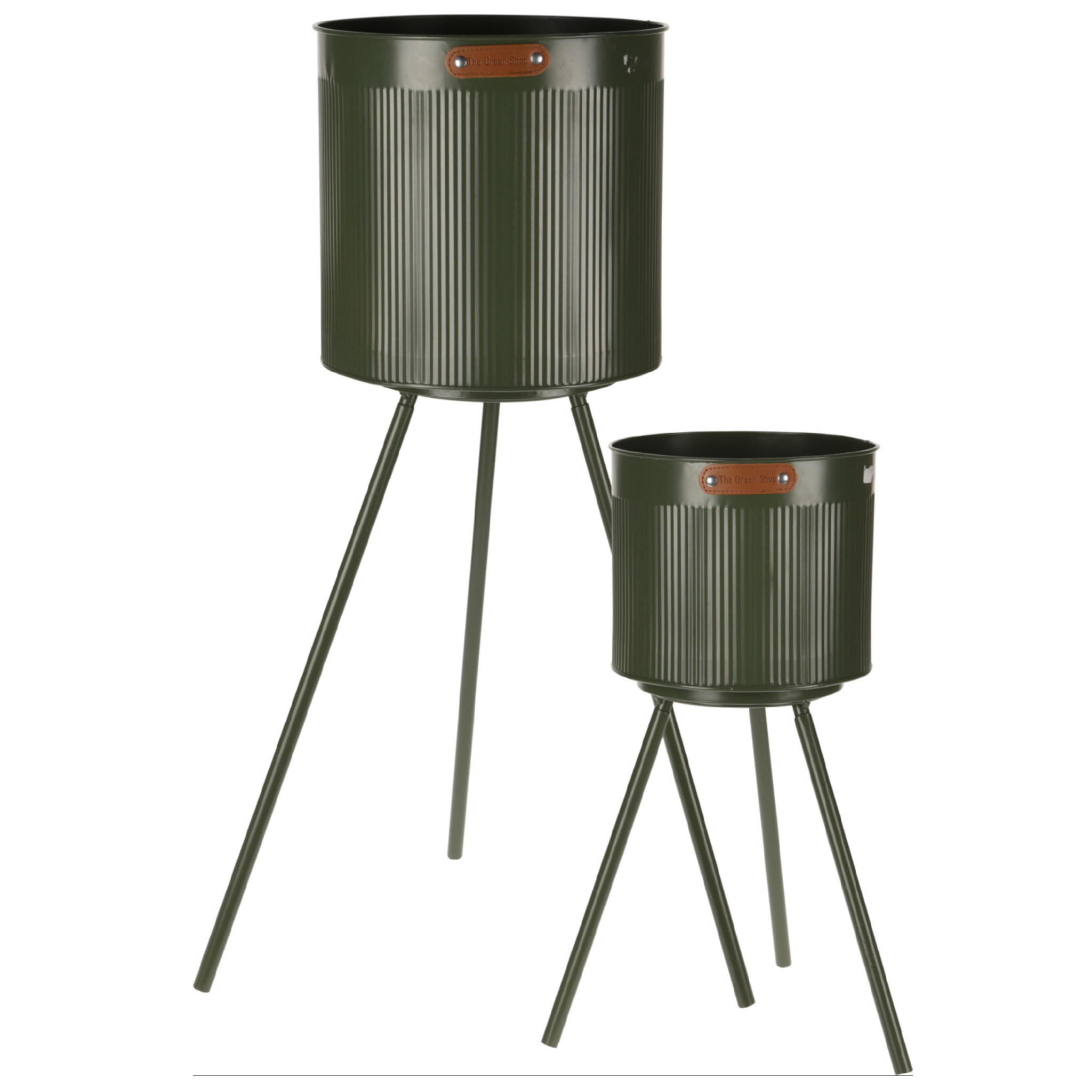 Cache-pot sur pieds vert 7,5 po | Boutique Signé Garneau - Signé Garneau