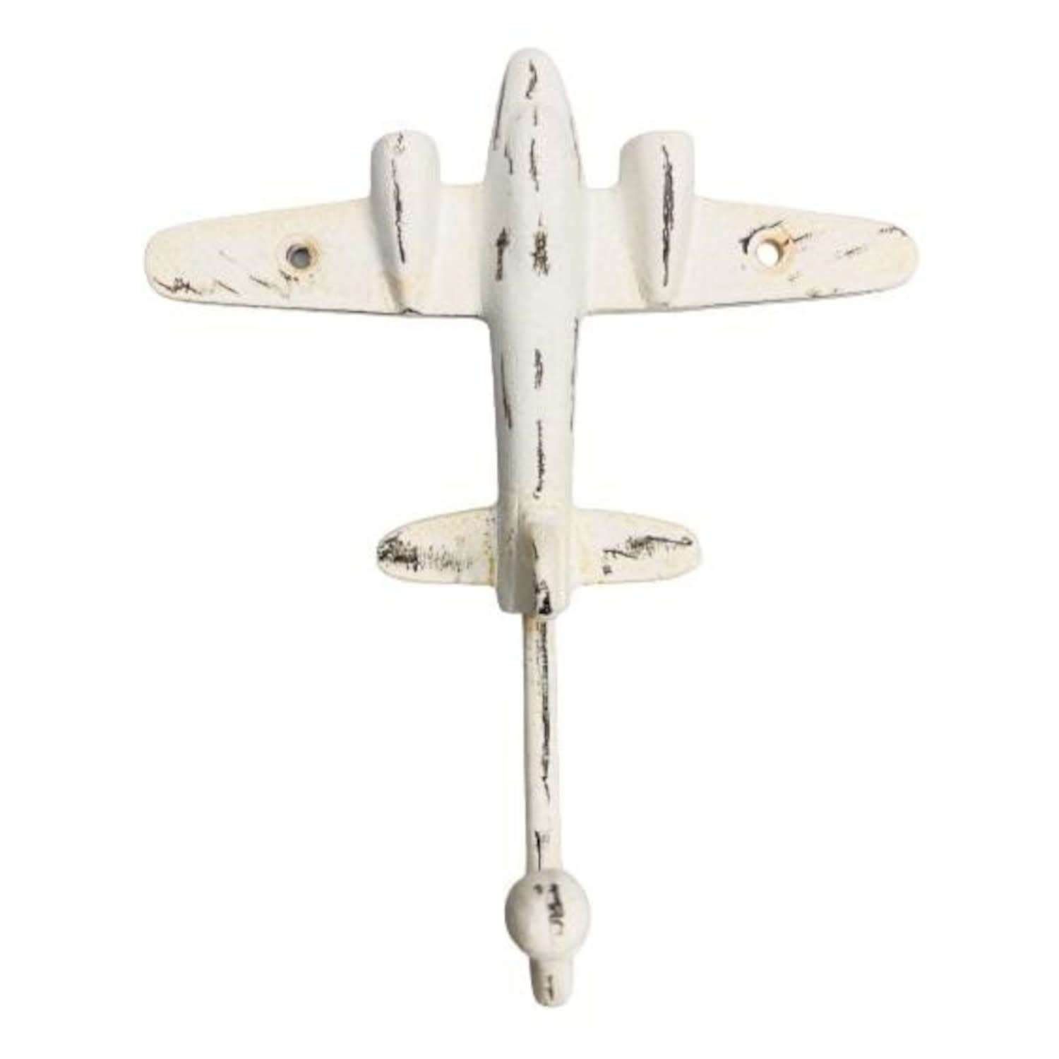 Crochet avion blanc rustique - Signé Garneau