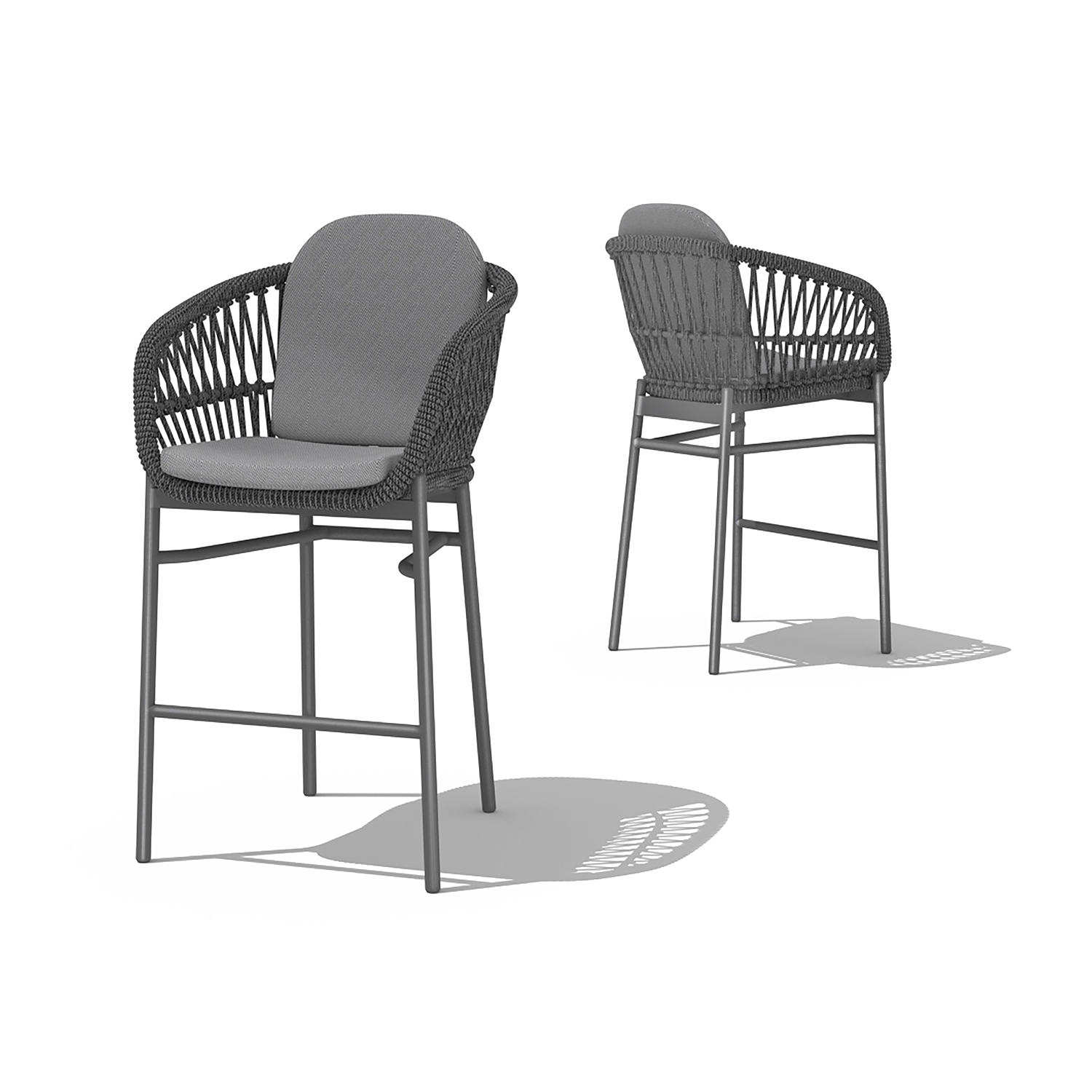 Protégé Casual Chaise bar Aria charcoal Canva granite grade B - Signé ...