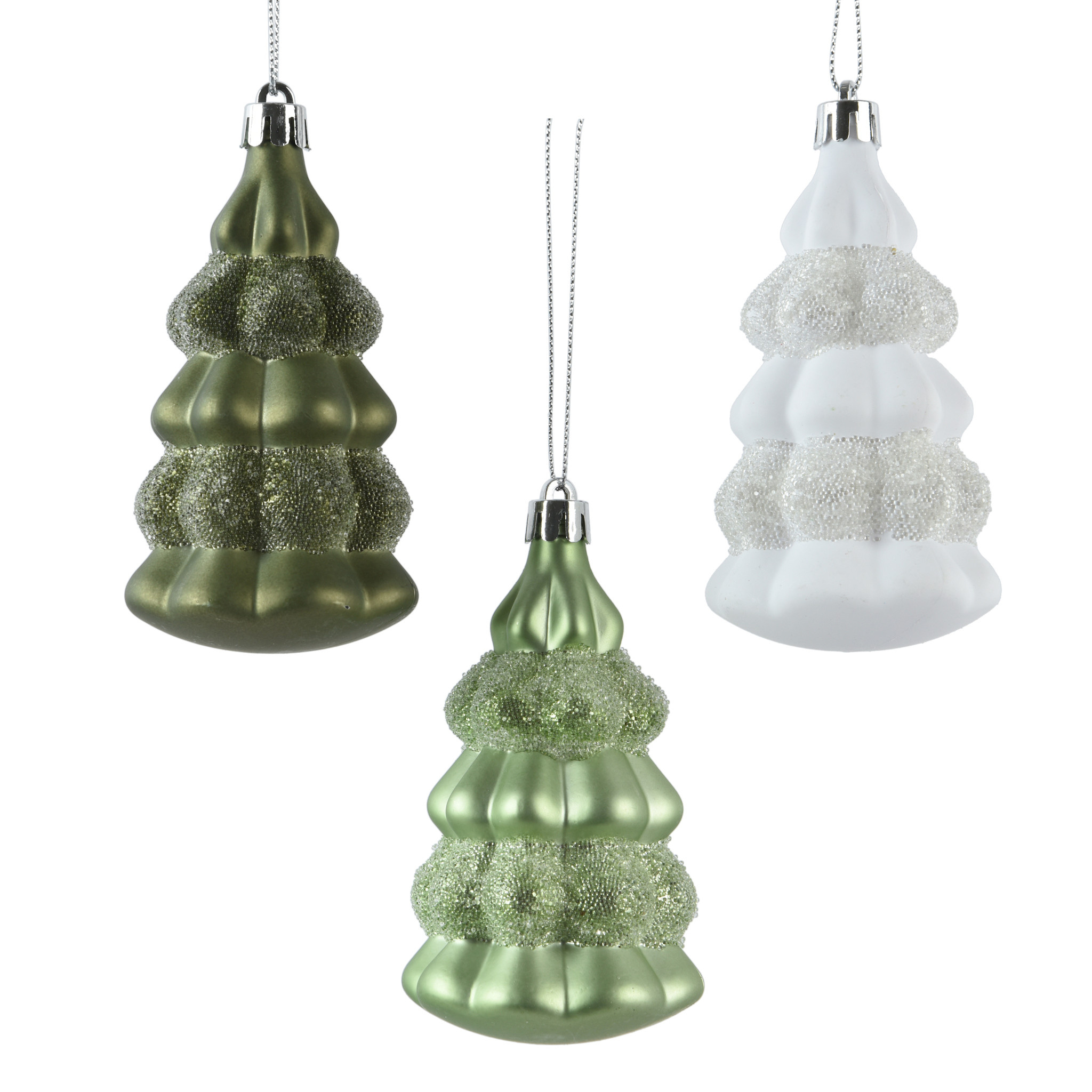 Ornement sapin blanc ou vert (3 ass.) | Boutique Signé Garneau - Signé ...