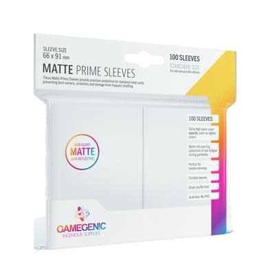 White Matte Prime Sleeves 100 ct - Gamegenic - Cape Fear Games