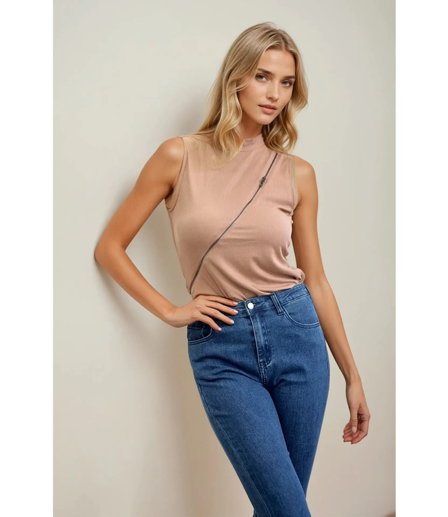 Doe & Rae Coco 'Zipping On By' Tank - Bellē Up Boutique