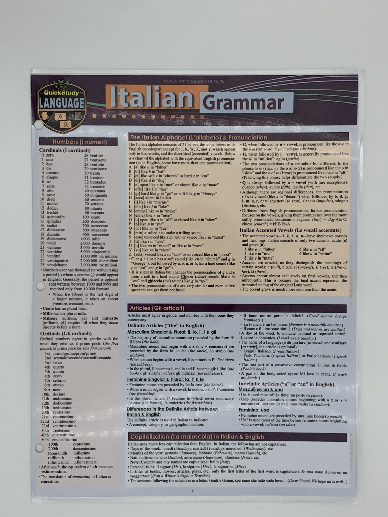 Italian Grammar - St. Mary's University