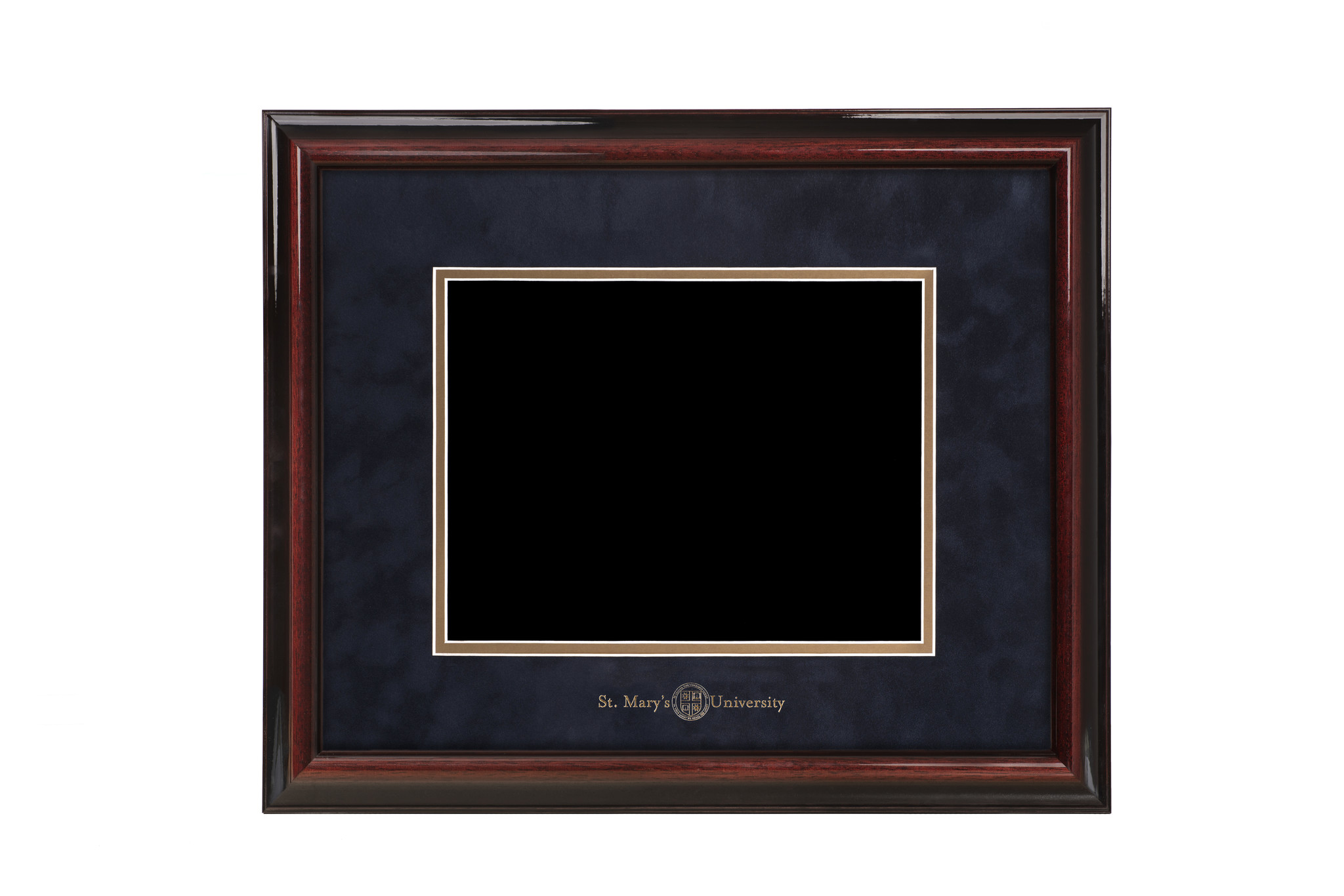 Executive Grad Frame Blue Suede Mat - St. Mary's University