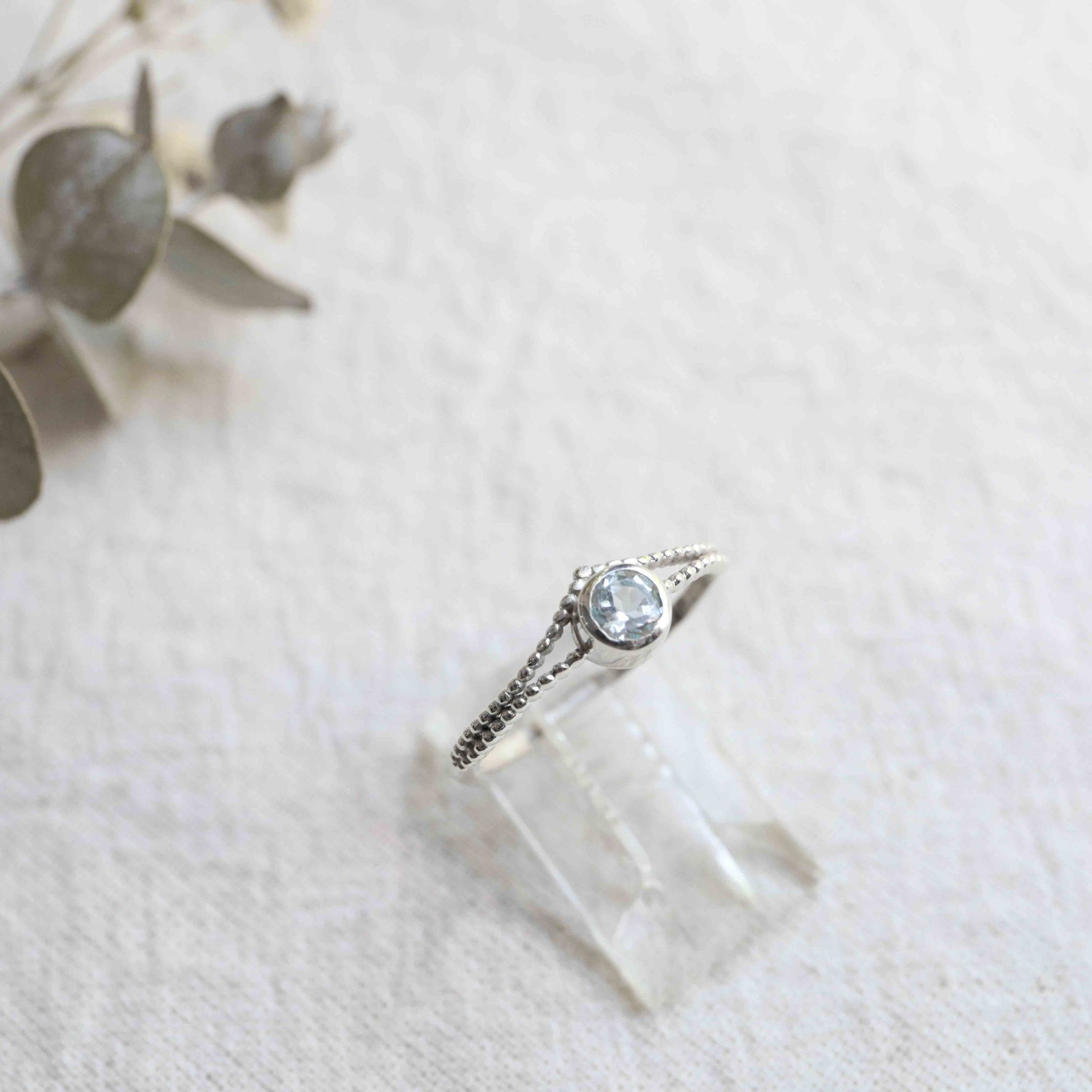 Bague Topaze bleue - Ariel - Pierres D'Ailleurs