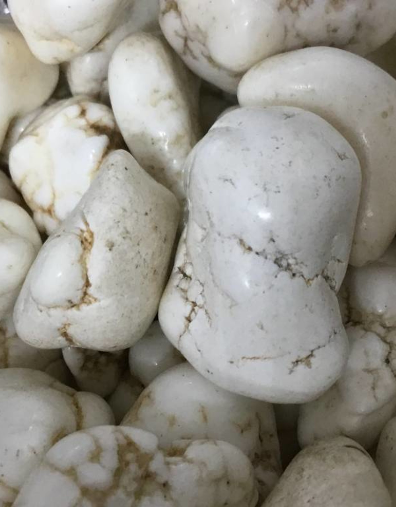Ivory Magnesite tumbled stone - SoulStar Metaphysics