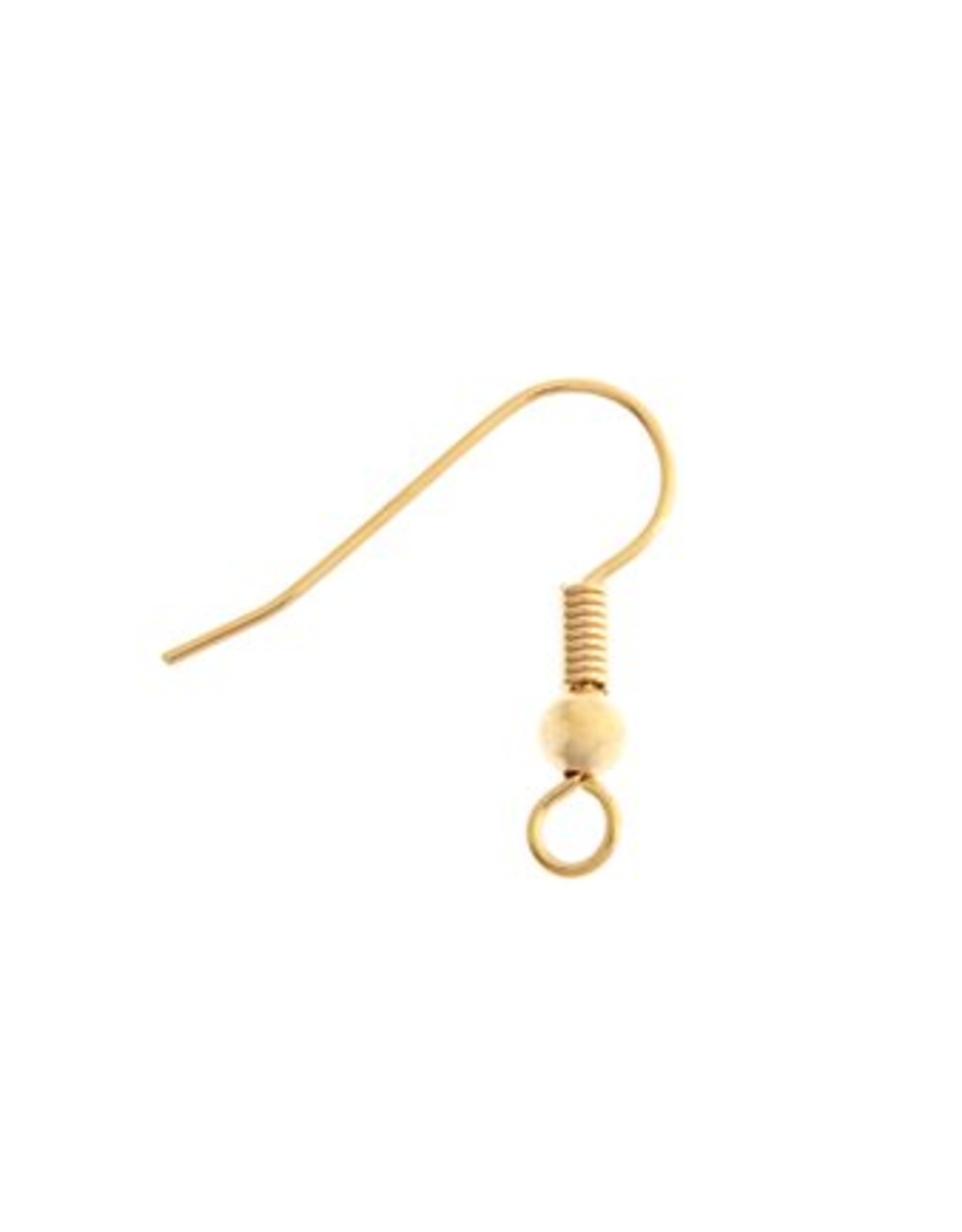FISH HOOKS (BRASS) w/ Ball and Spring (100pcs) Gold 18mm Fish Hook ...