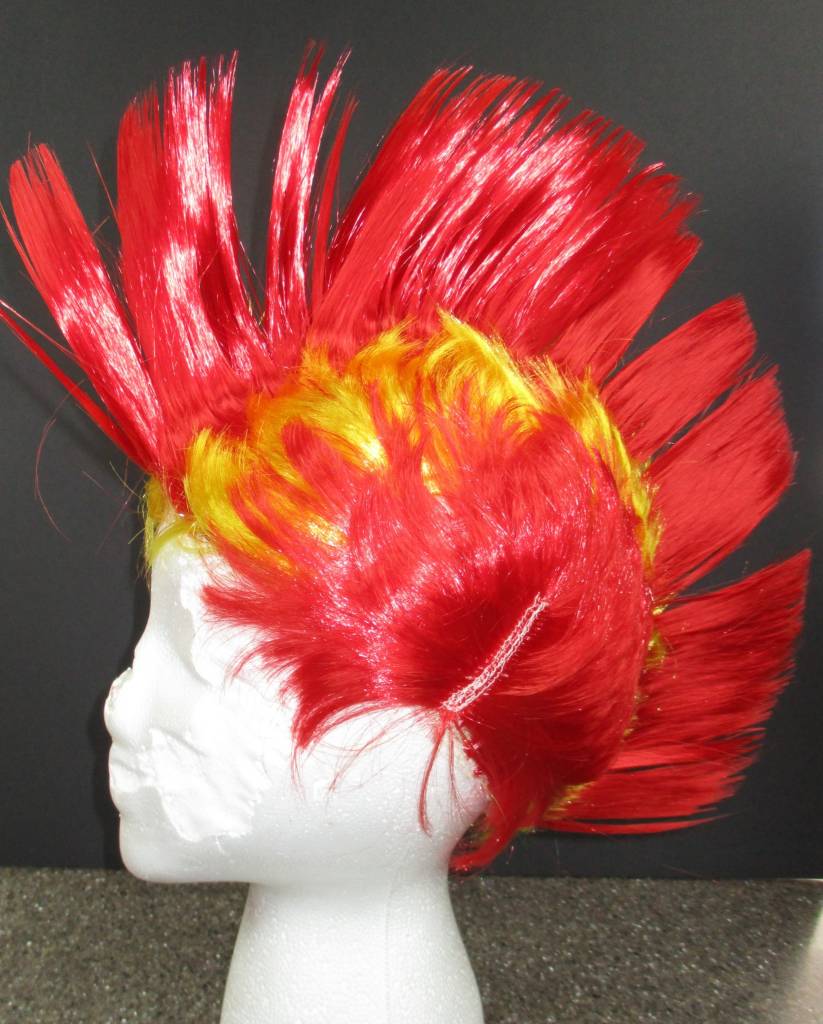 Mohawk Wig - Red/Yellow - Samaroo's Limited