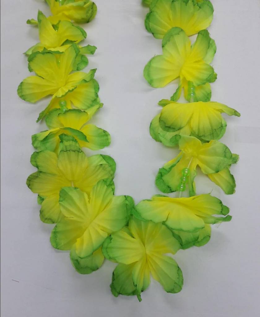 Luau Flower Lei - Assorted Two Colour with Beads - Samaroo's Limited