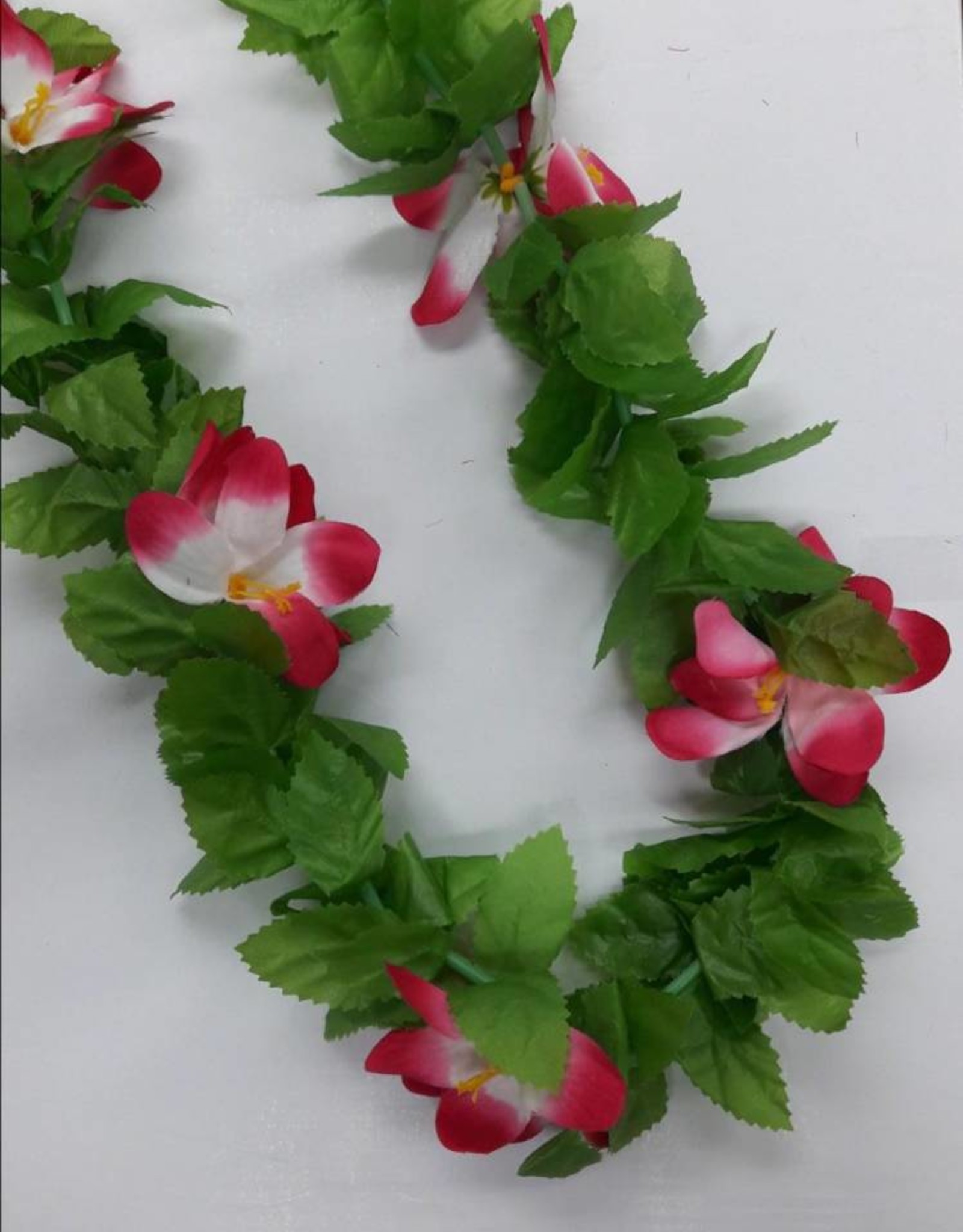 Luau Flower Leis Green Leaves and Assorted two colour flowers - Samaroo ...