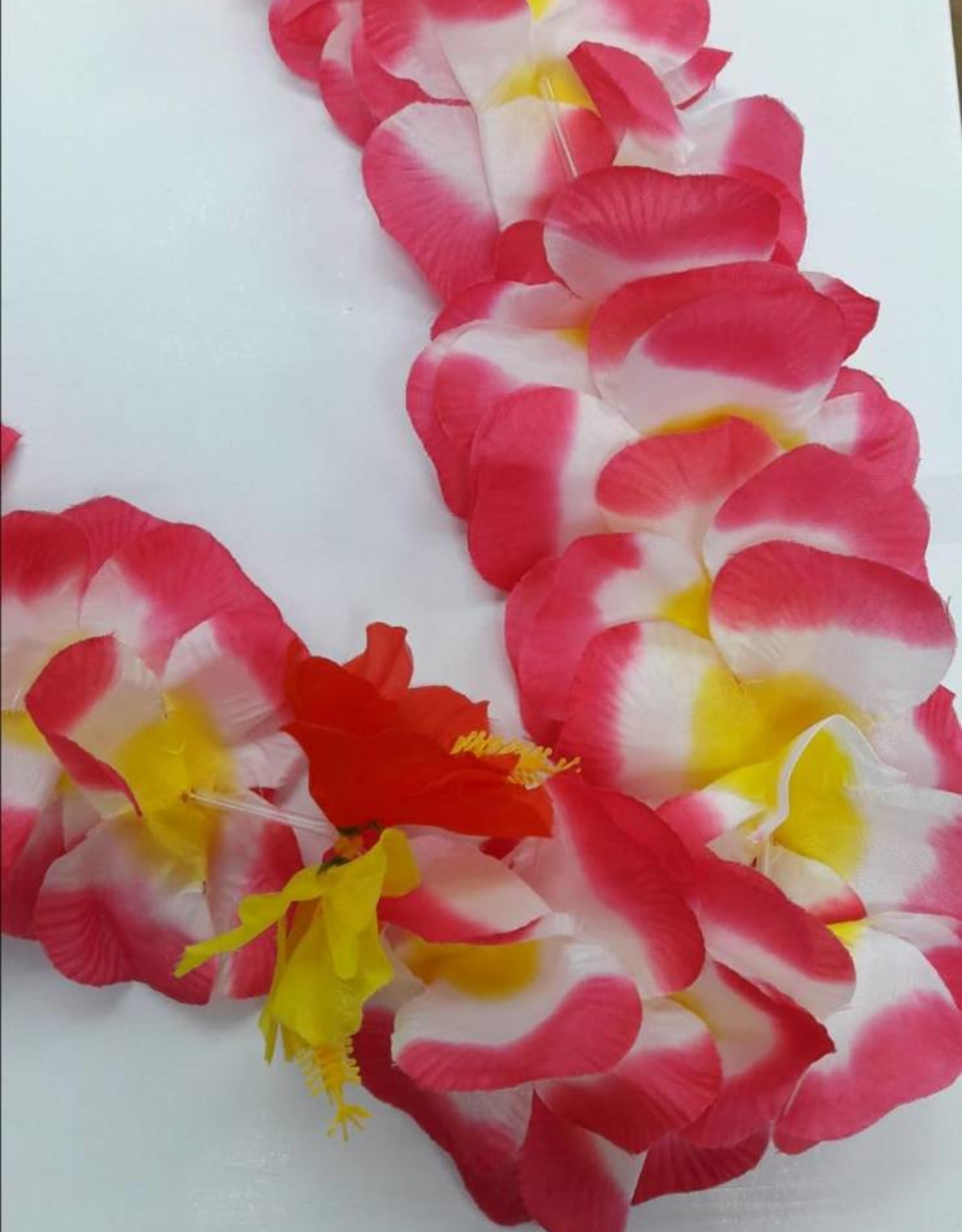 Luau Flower Leis Assorted Large petals with Red and Yellow Flowers ...