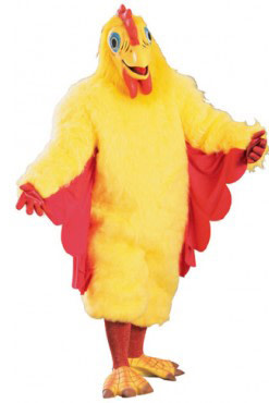 Chicken Suit Costume Yellow & Red One Size - Samaroo's Limited