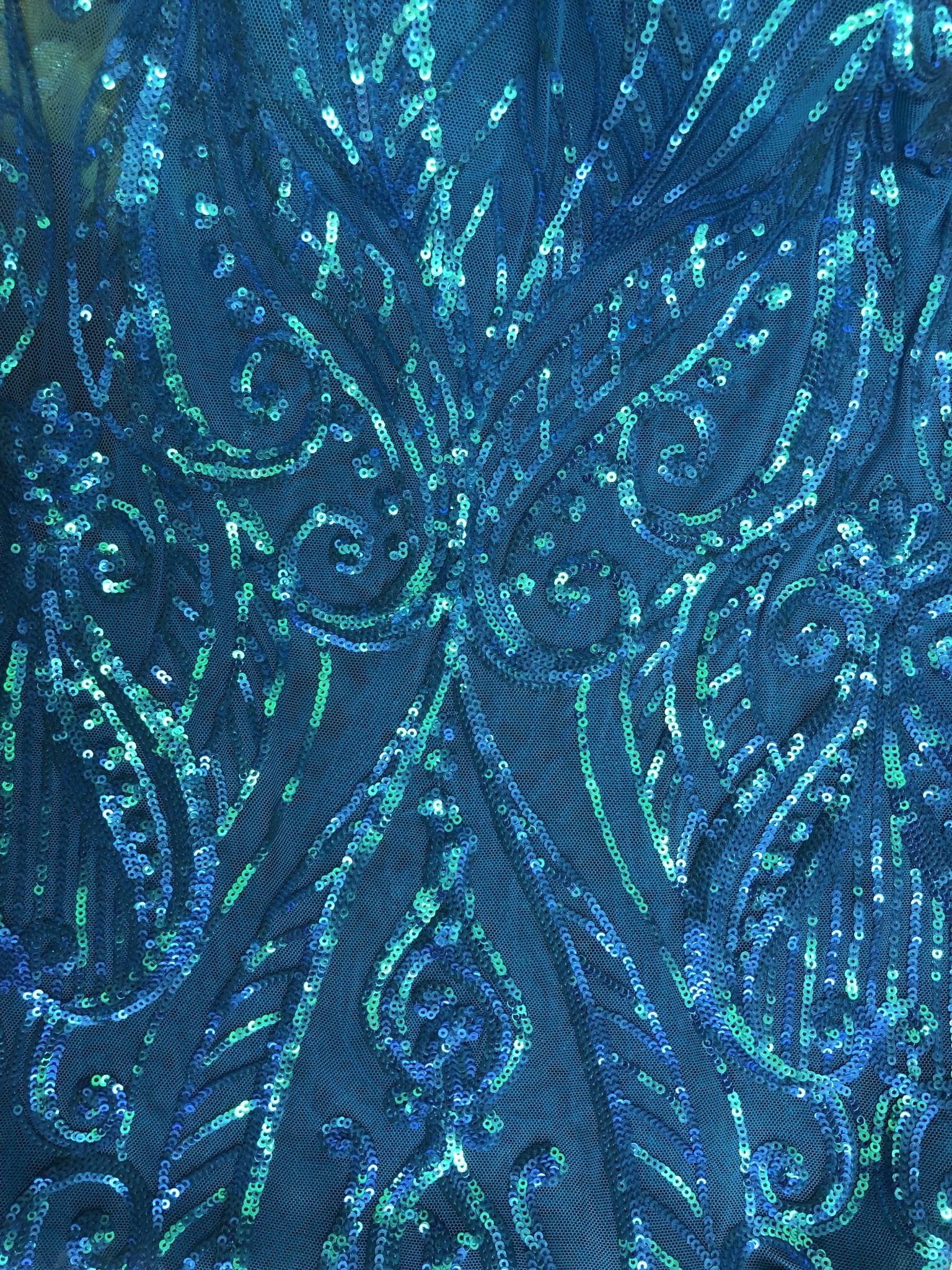 Glitzy Mesh Neon Blue on Neon Blue - Samaroo's Limited