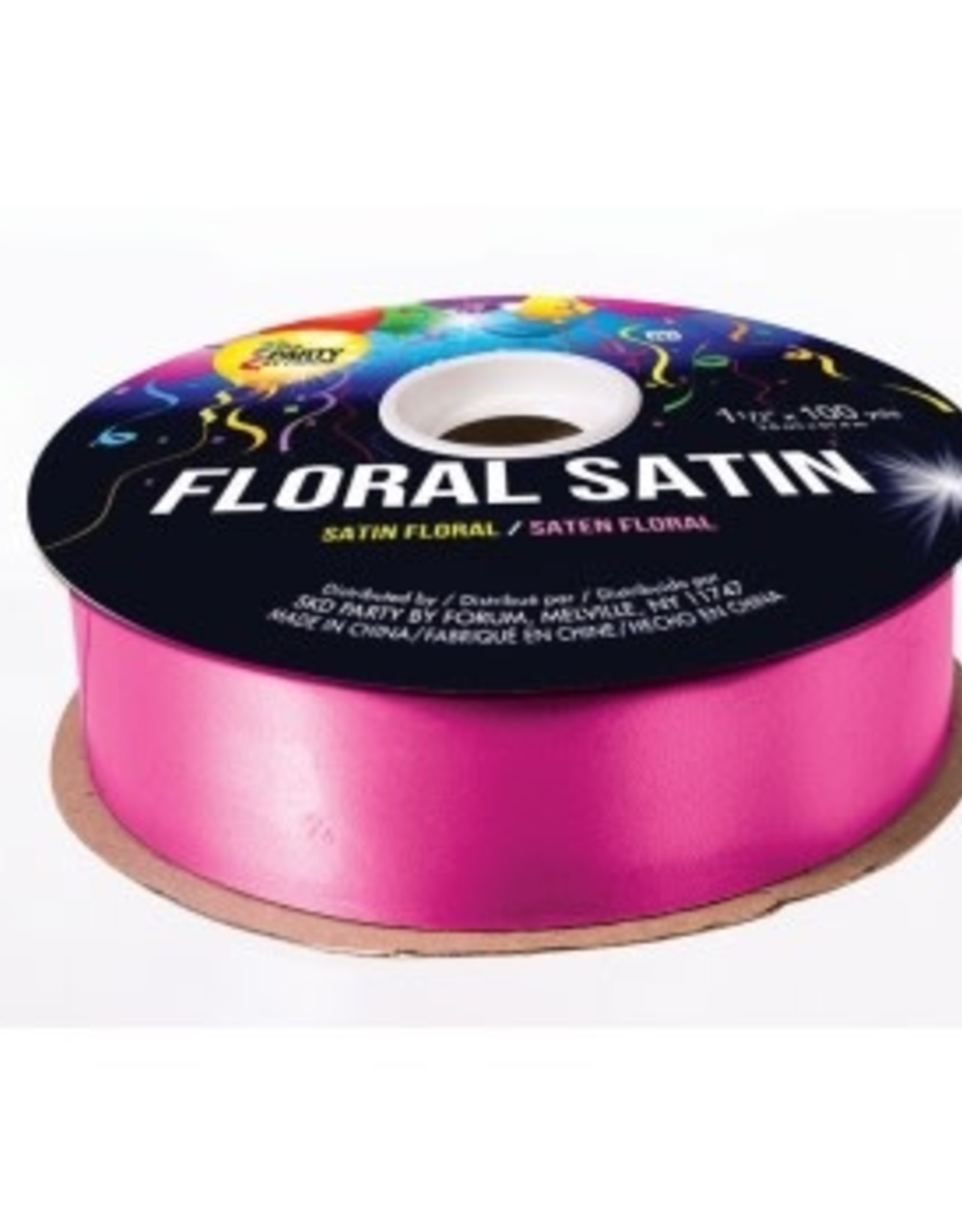 Smooth Floral Satin Ribbon 1 1/2 inches - Samaroo's Limited