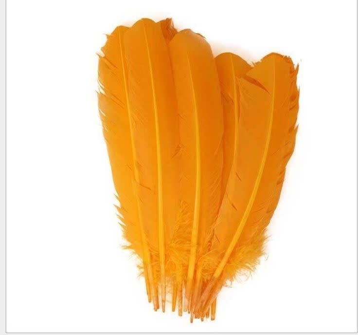 Turkey Quills 12-14 Inch 1 lb Golden Yellow - Samaroo's Limited