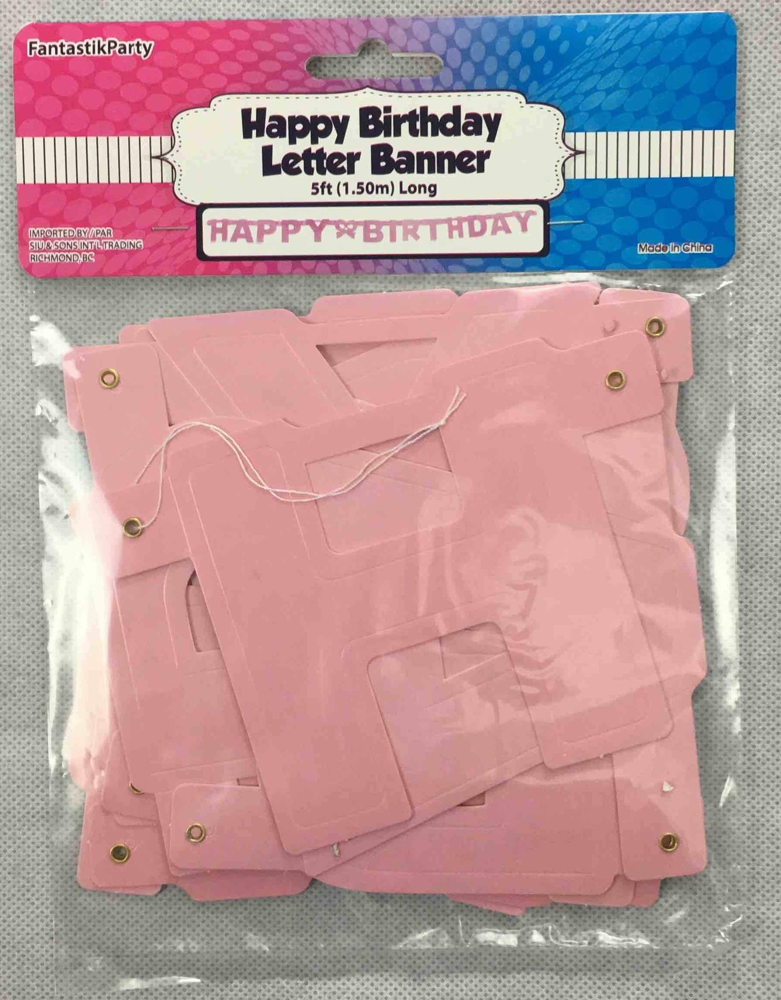 Happy Birthday Letter Banner 5FTx4.25IN - Samaroo's Limited