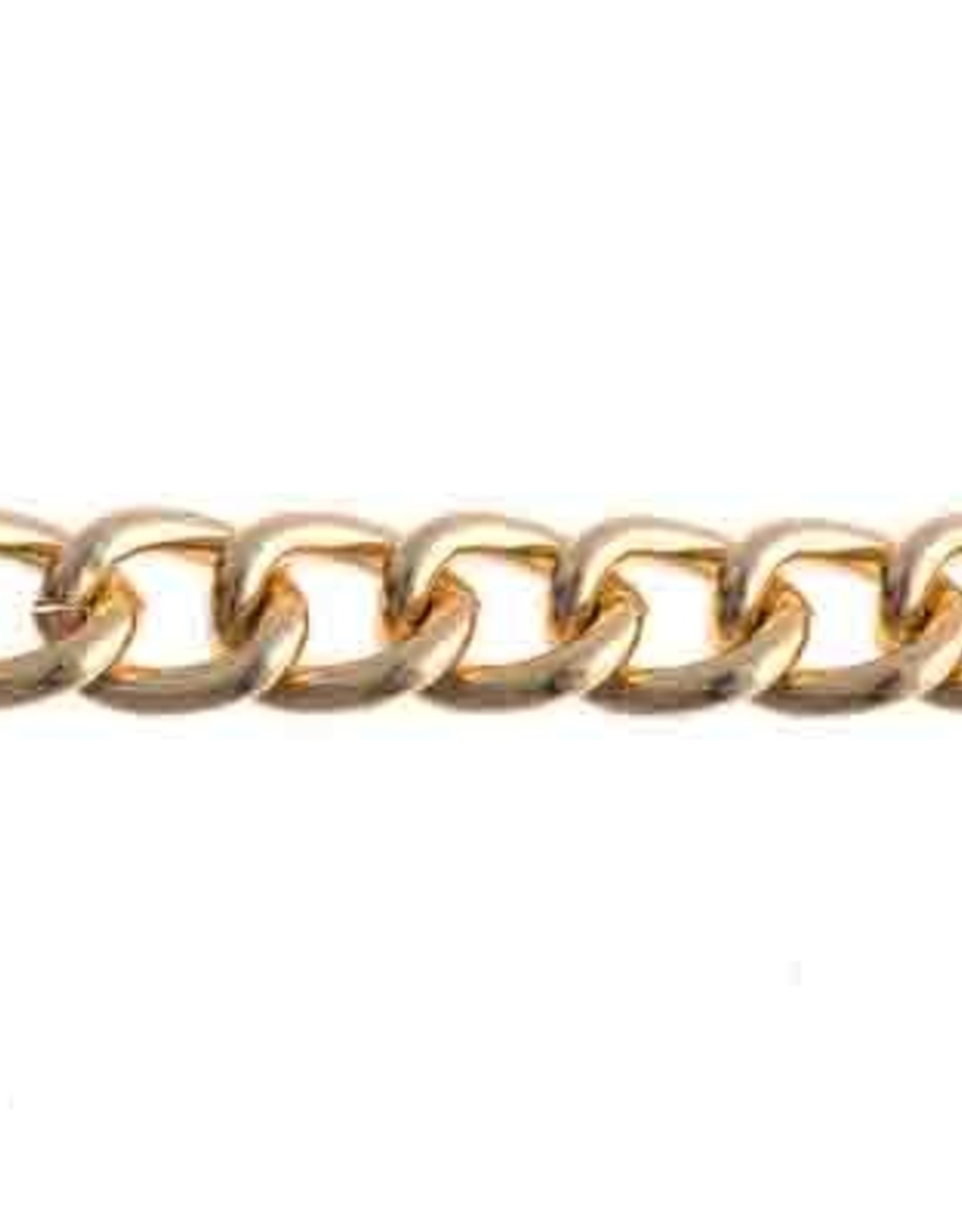 Aluminium Chain 15x12mm Gold 25m/Spool - Samaroo's Limited