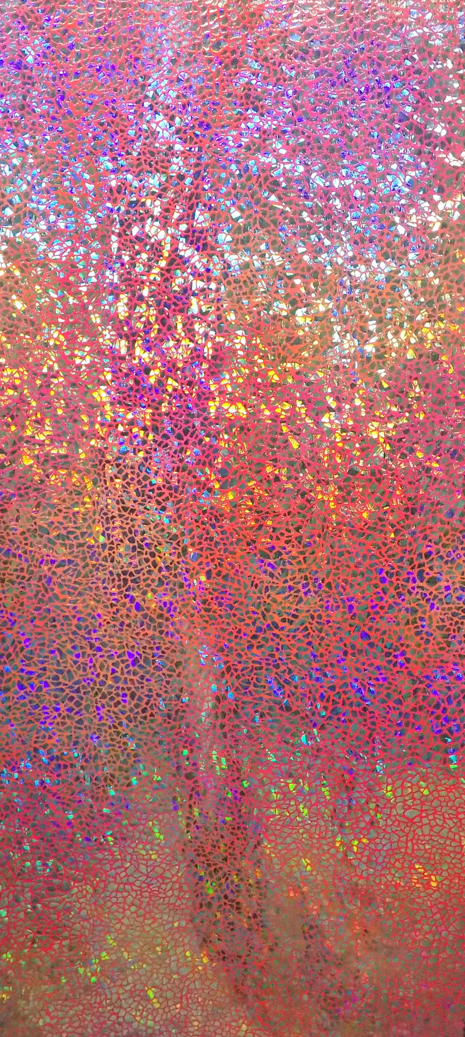 Spandex Holographic Shattered Glass - Neon Orange and Pink - Samaroo's ...