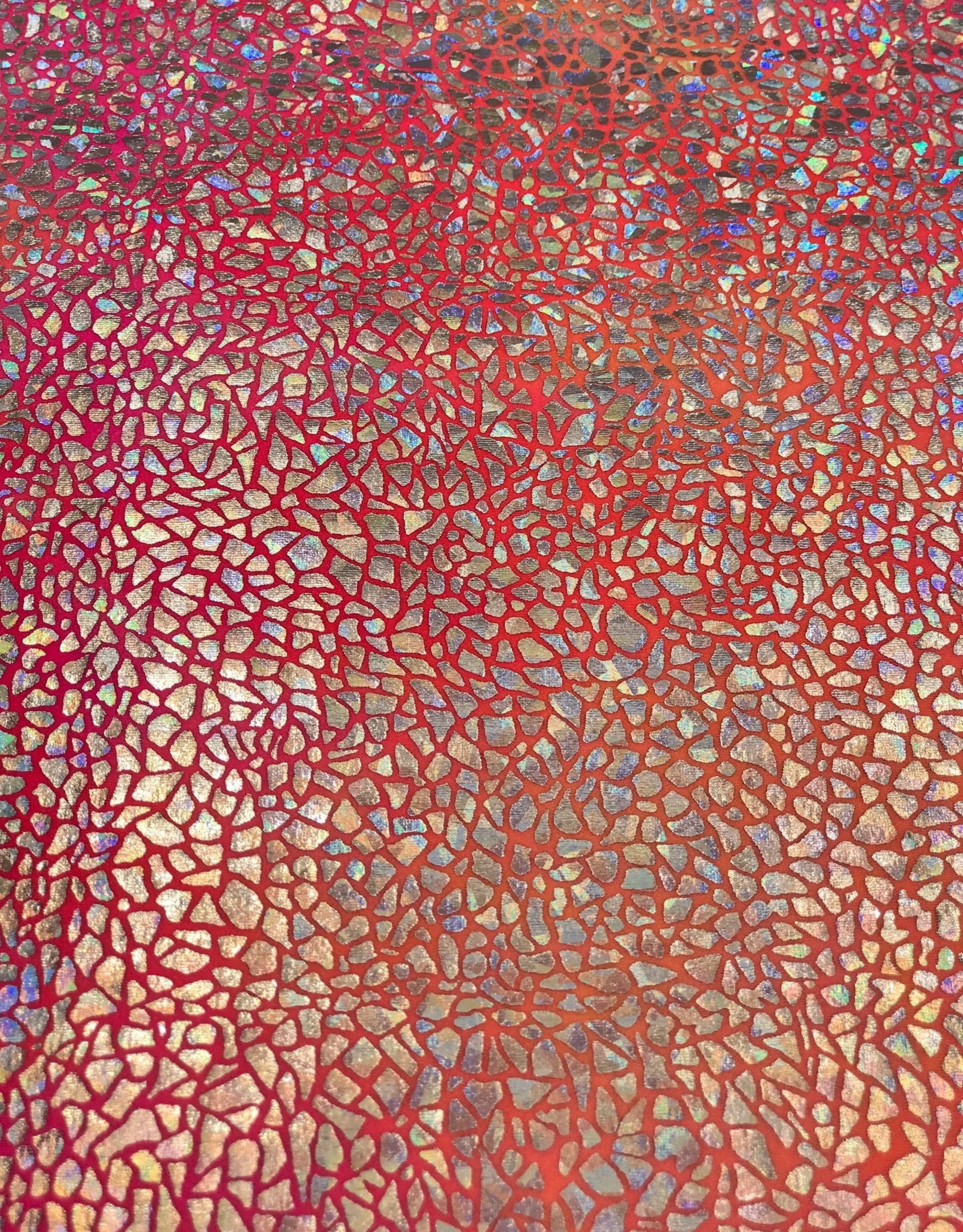 Spandex Holographic Shattered Glass - Neon Orange and Pink - Samaroo's ...