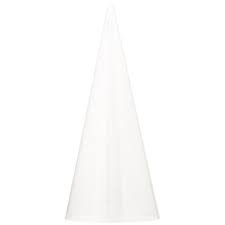 White Plastic Cone Small 12 Inches X 5 Inches - Samaroo's Limited