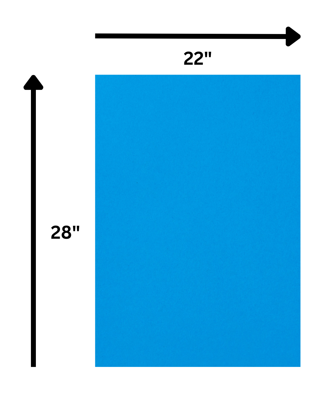 Bristol Board 185GSM 22 x 28 Inches Florescent Blue - Samaroo's Limited