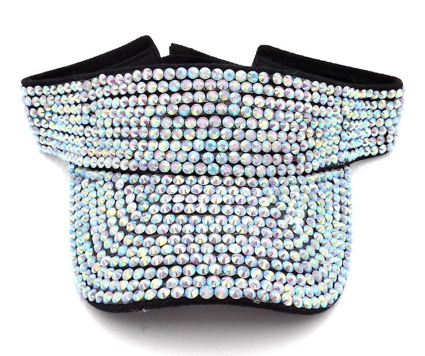 Rhinestone Visors - Iridescent/Black - Samaroo's Limited