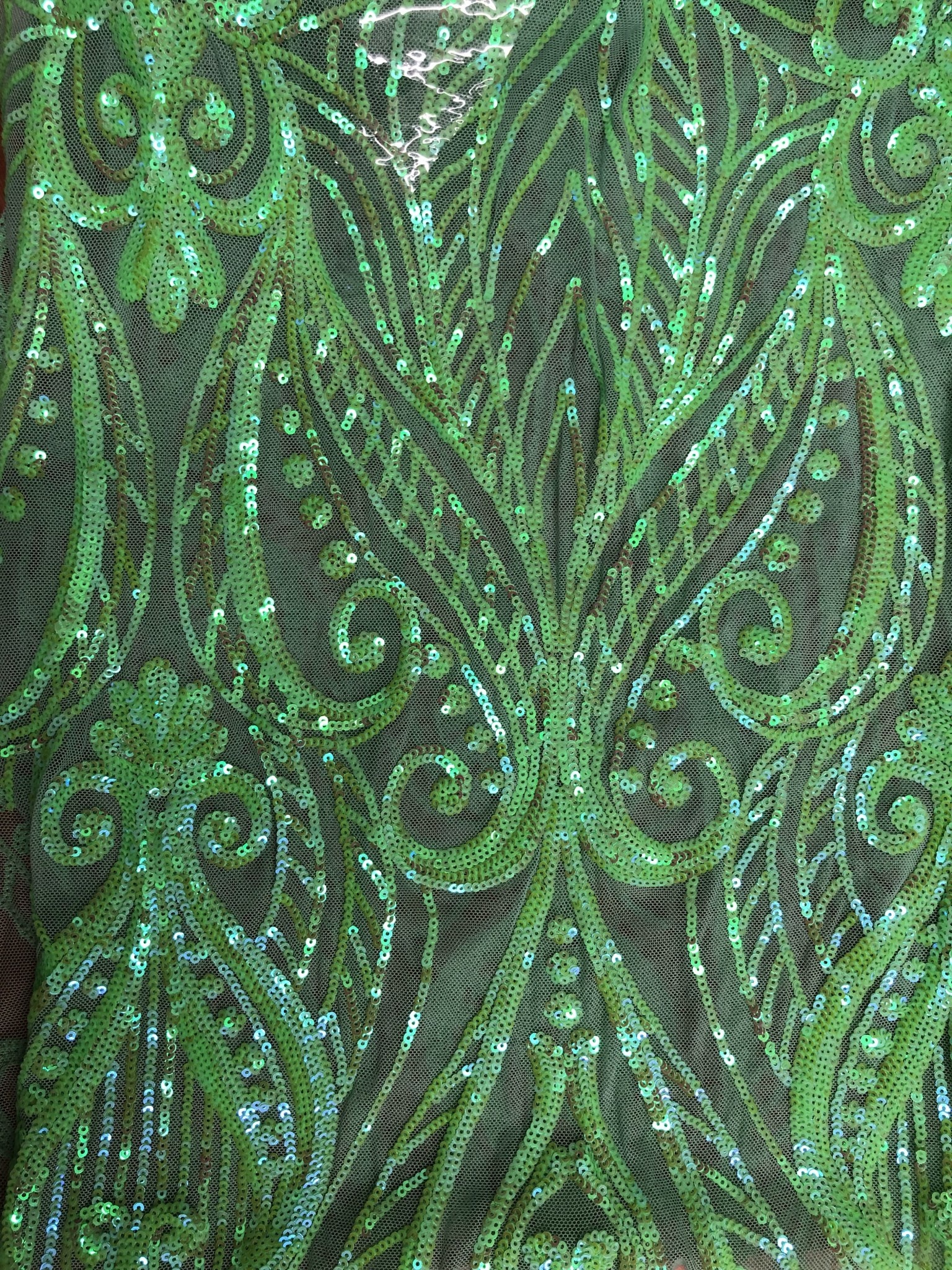 Glitzy Mesh Neon Green on Neon Green - Samaroo's Limited