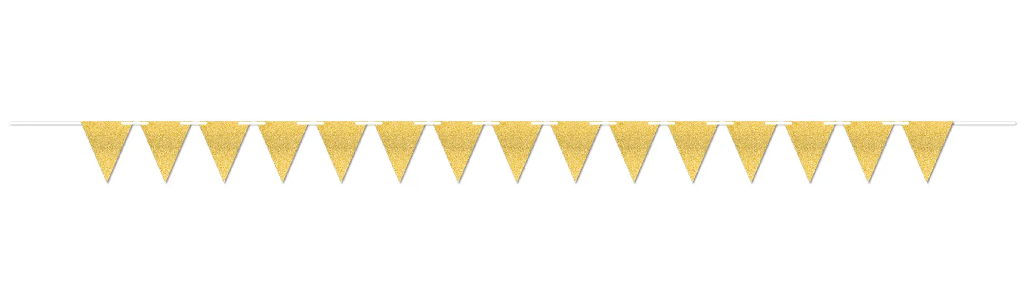 12 FT Pennant Banner Glitter - Gold - Samaroo's Limited
