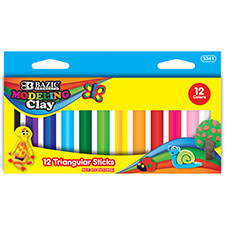 Color 180 Triangular Modeling Clay (12 pieces) - Samaroo's Limited