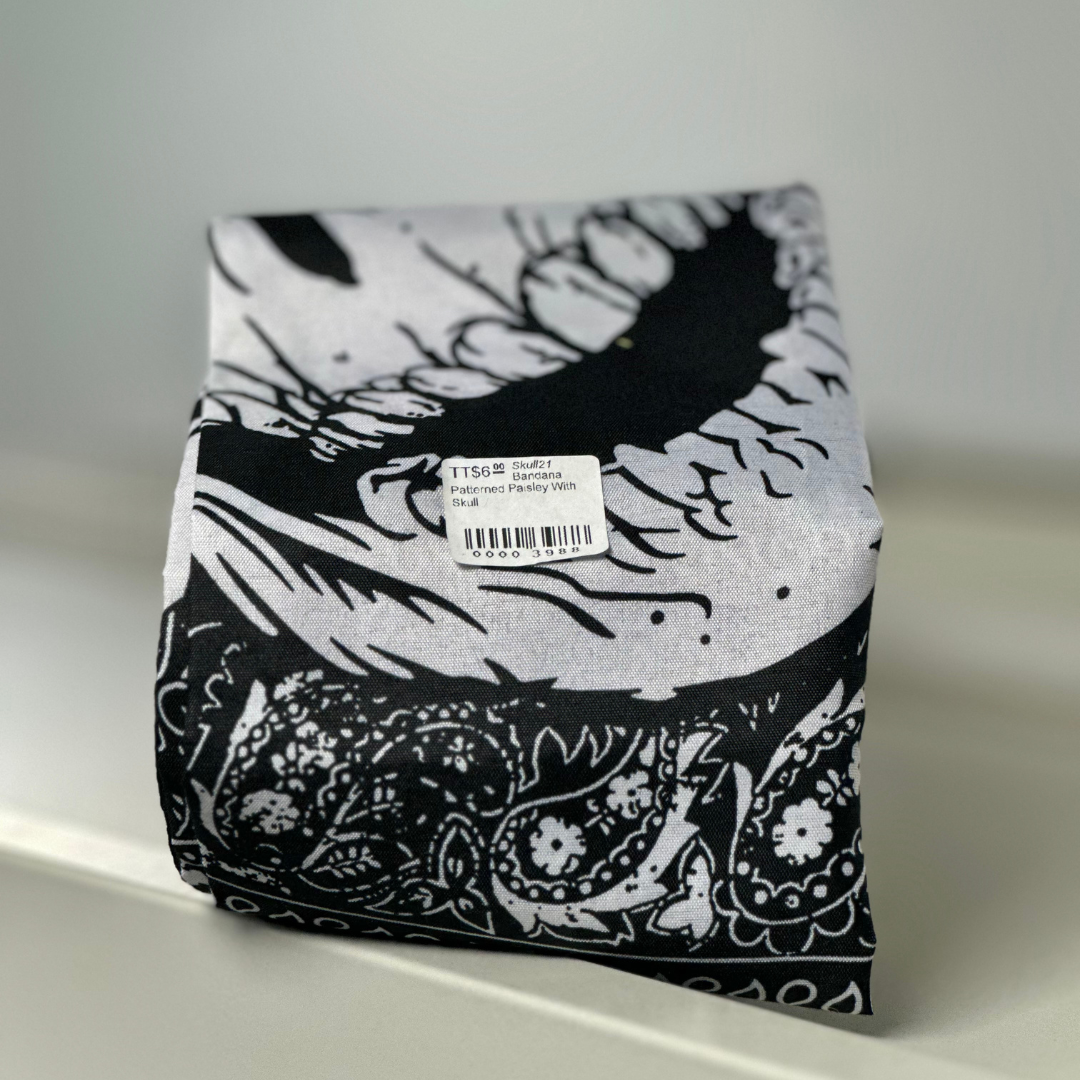 Bandana Patterned Paisley With Skull - Samaroo's Limited