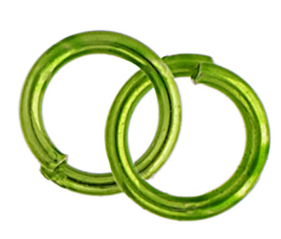 NEO Jump Rings - 6.5mm Lime Green 23ga (24 pieces) - Samaroo's Limited