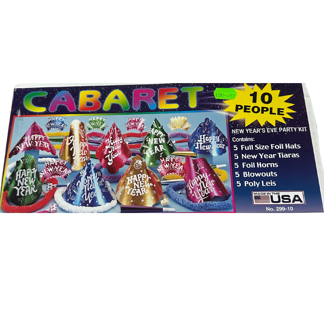 Cabaret Party Kit For 10 People (8 To Master) - Samaroo's Limited