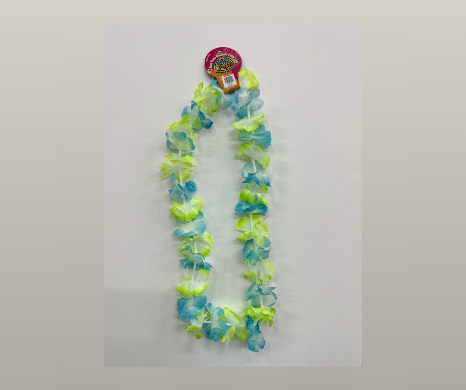 Two Tone Medium Petal Leis Blue and Green - Samaroo's Limited
