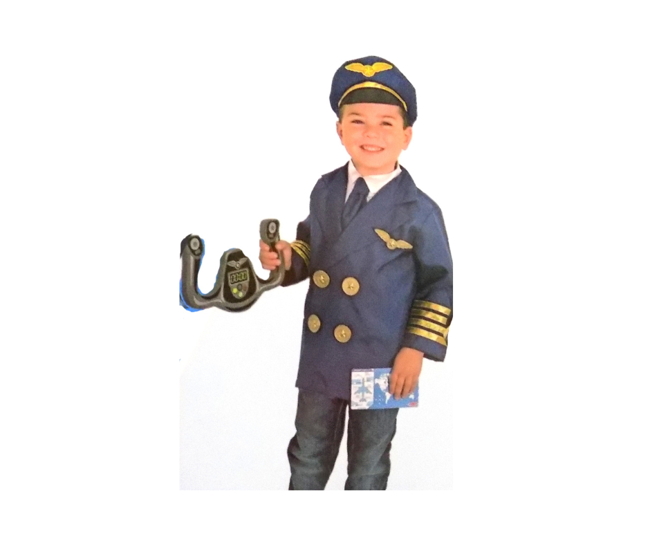 Pilot Navy Blue with Cap & Jacket Costume - Kids - Samaroo's Limited