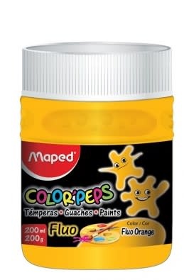 Maped Paint Pot Fluorescent Color Peps 200ml - Orange - Samaroo's Limited