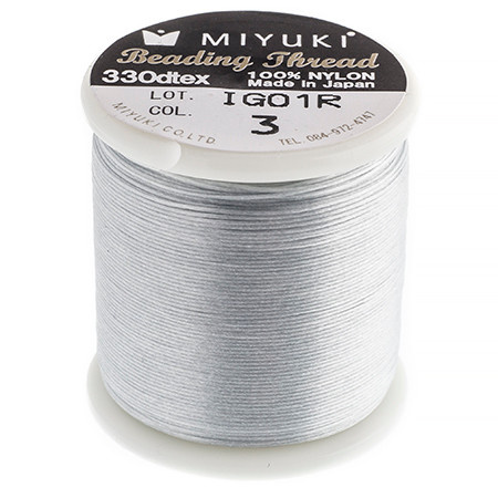 Miyuki Nylon Beading Thread B Silver (50m) - Samaroo's Limited