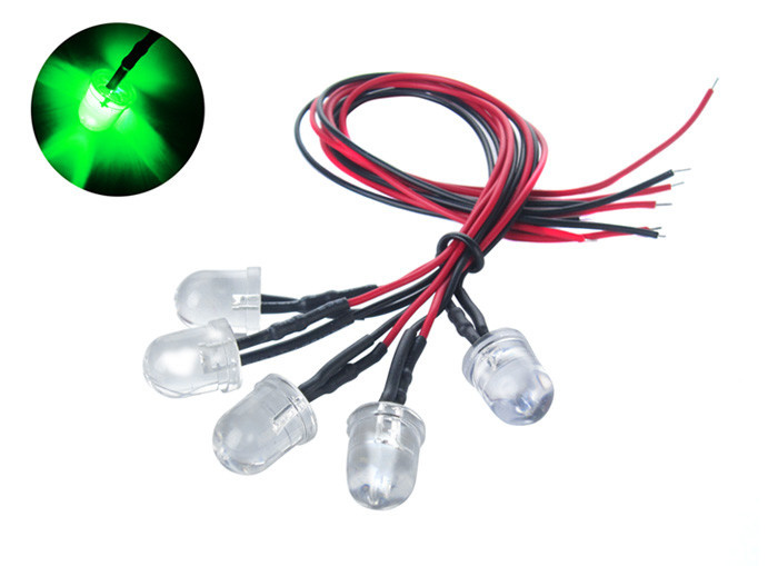 LED-10MM-5G PRE-WIRED 10MM BRIGHT GREEN LED BULBS (5) - My Tobbies ...