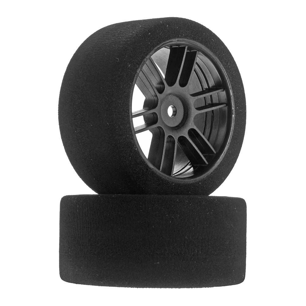 BSR RACING BXRF3038B REAR 30MM NITRO TOURING FOAM TIRE: BLACK SPOKE ...