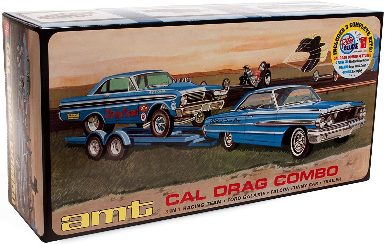 AMT1223 1/25 CAL DRAG COMBO 64 GALAXIE AWB FALCON & TRAILR - My Tobbies ...
