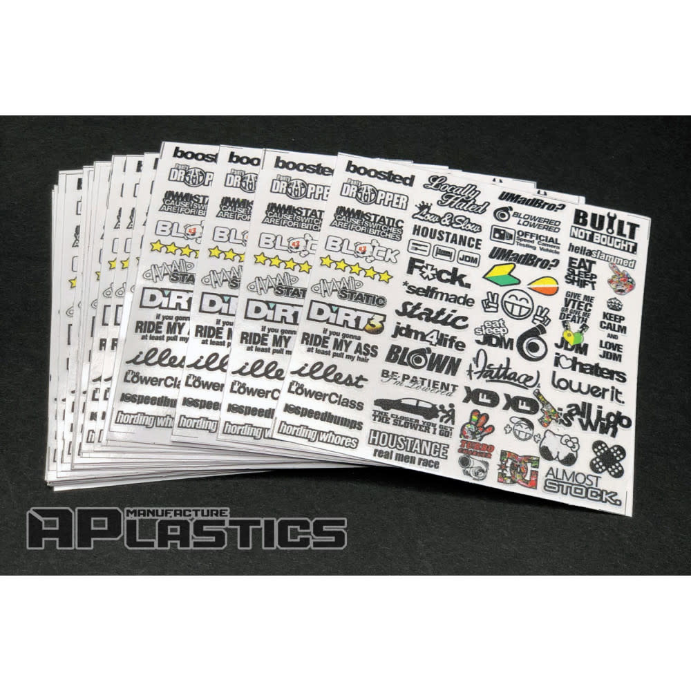 APS4001 APLASTICS STICKER SET 1 - My Tobbies - Toys & Hobbies