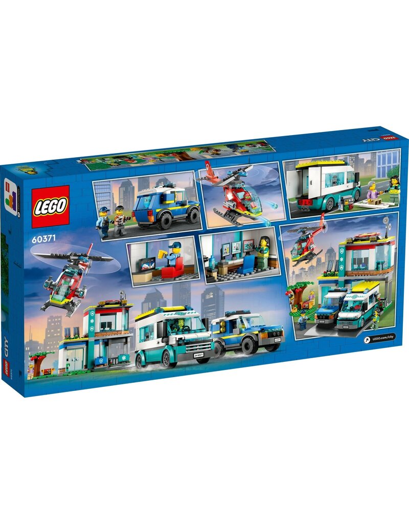 LEGO 60371 CITY EMERGENCY VEHICLES HQ 706PCS - My Tobbies - Toys & Hobbies
